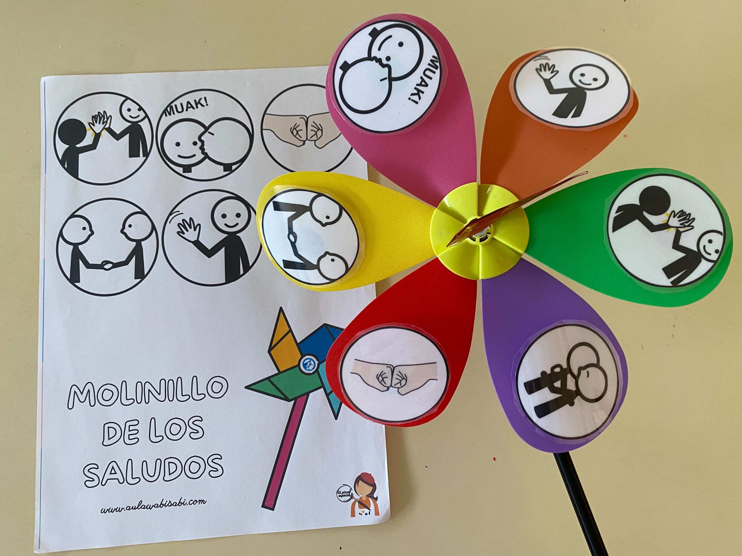 Molinillo de los saludos - Actividades Infantil