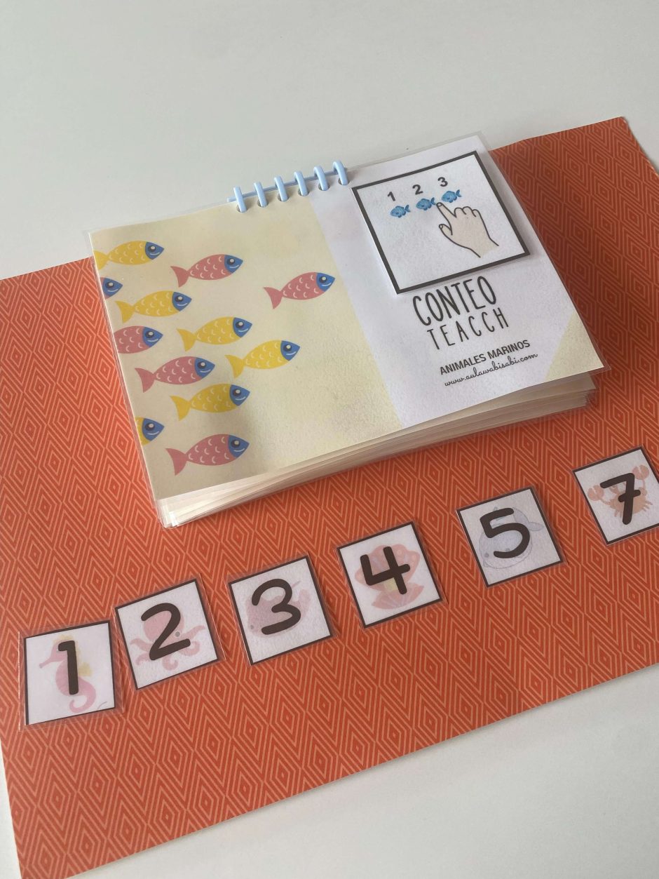 Cuaderno TEACCH encima debajo - El aula de la Srta Wabisabi