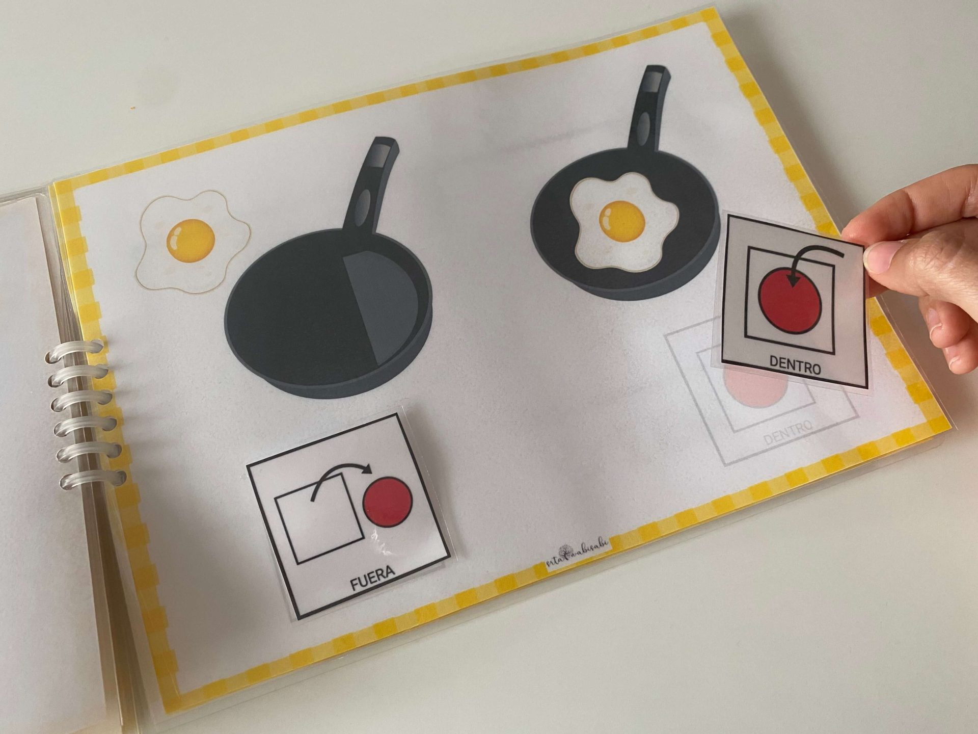 Cuaderno TEACCH conceptos dentro y fuera - El aula de la Srta Wabisabi